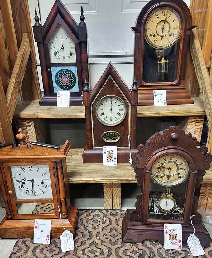 Time stands still at the Elephant's Trunk, literally, when you're browsing through gorgeous antique clock collections.