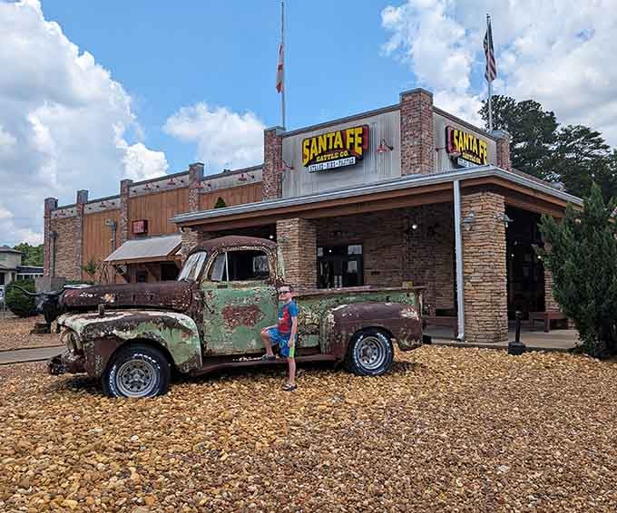 That vintage truck isn't just decoration; it's Fort Payne's way of saying "we remember where we came from."