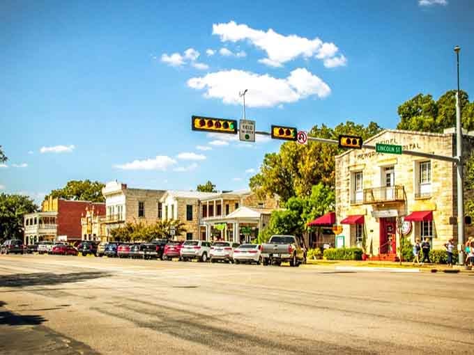 Walking down this street feels like time travel, except you get to keep your smartphone and air-conditioned car nearby.