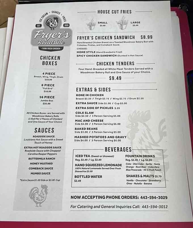 Simple menus often hide the best secrets, and this one's packed with fried chicken perfection and Southern soul.