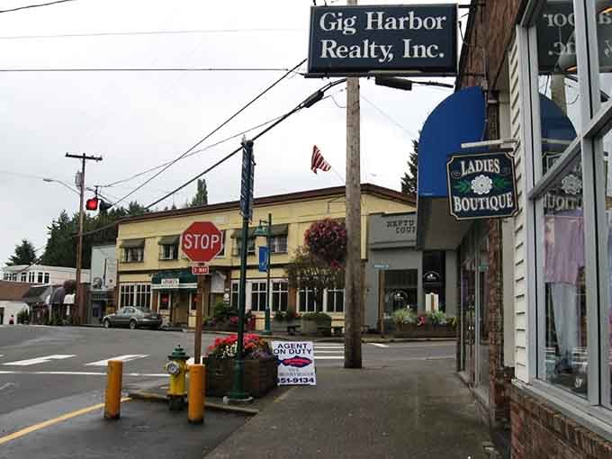 Downtown streets wind past local shops where "chain store" is still considered a dirty word around here.