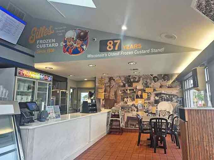 Vintage photos and memorabilia line the walls, turning your custard run into a Milwaukee history lesson.