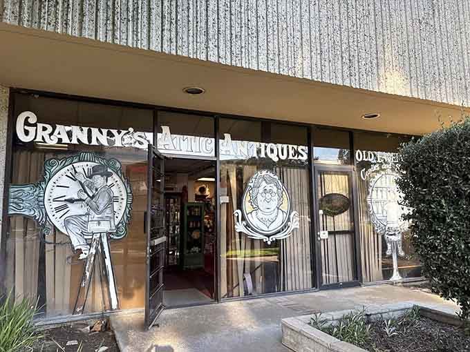 Those hand-painted window designs promise the kind of browsing adventure your grandmother would absolutely approve of.