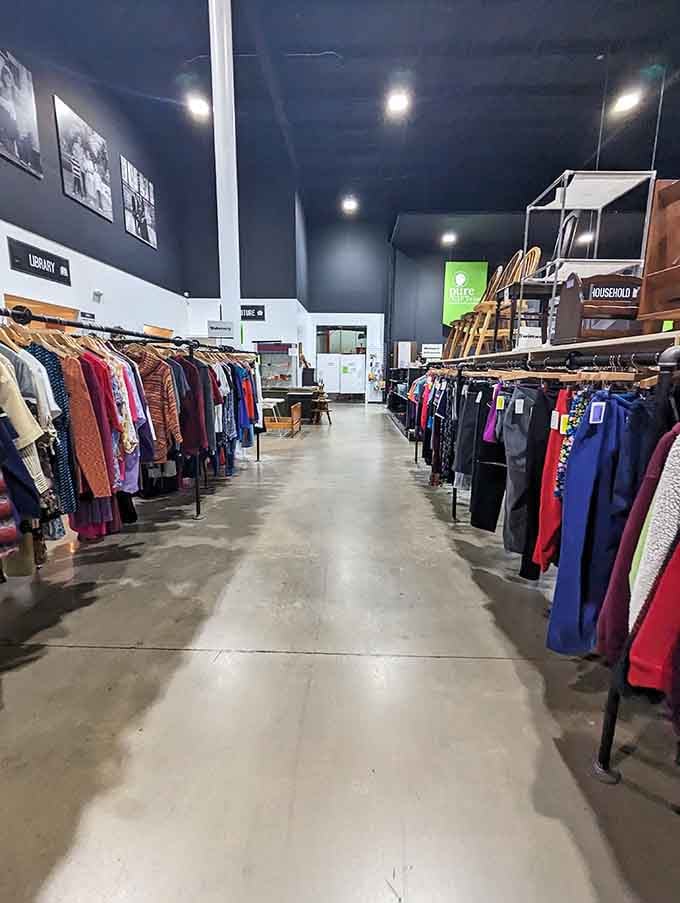 Those soaring ceilings and organized racks prove thrift shopping doesn't have to mean diving through chaos anymore.