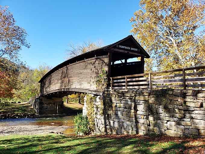Those stone abutments have been holding strong longer than anyone's been alive, and they're not stopping now.