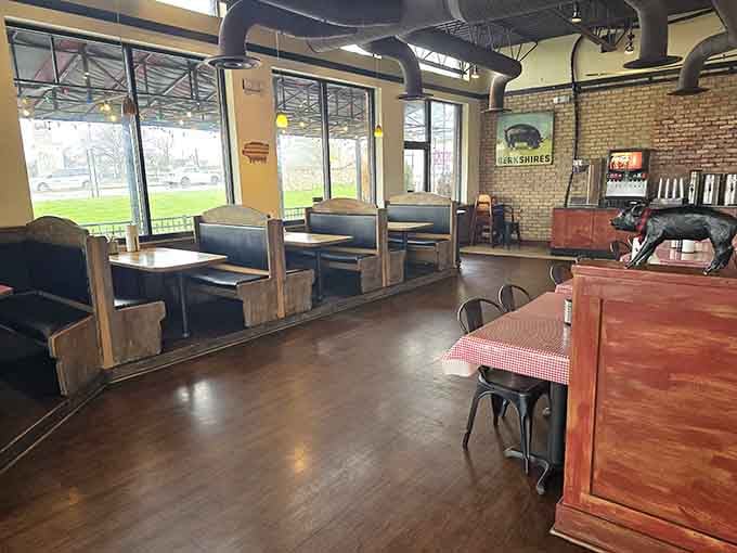 Exposed brick, comfortable booths, and the promise of smoked meat&mdash;this is barbecue heaven's waiting room.