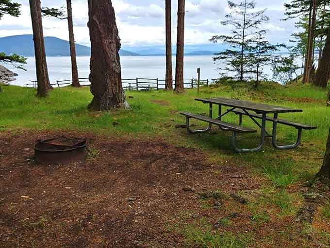 Your campsite comes with a million-dollar view and zero neighbors blasting classic rock at 2 AM.