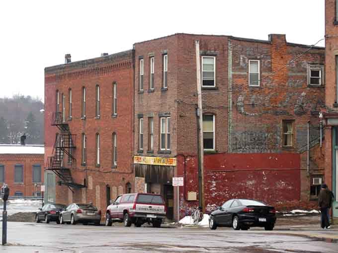Downtown Jamestown's brick beauties have weathered decades while maintaining more character than most modern construction could dream of.