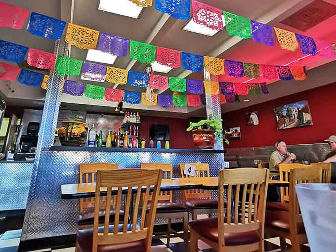 Those colorful decorations aren't just pretty; they're setting the mood for the feast ahead.