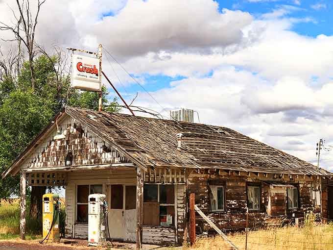 That old Crush sign still hanging on is the most optimistic thing you'll see all day in Kent.