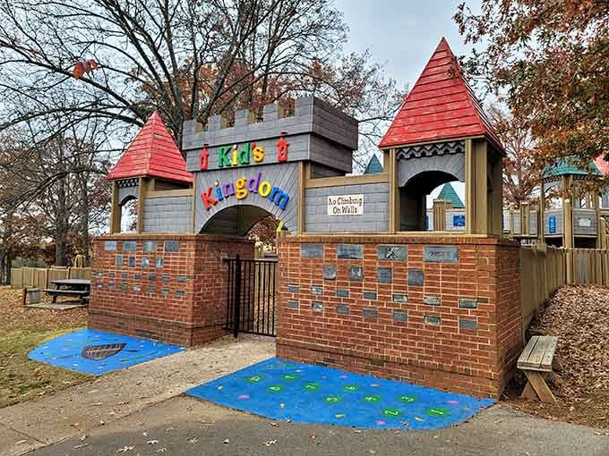 The cheerful entrance welcomes visitors to a kingdom where imagination rules and every child becomes royalty for the day.