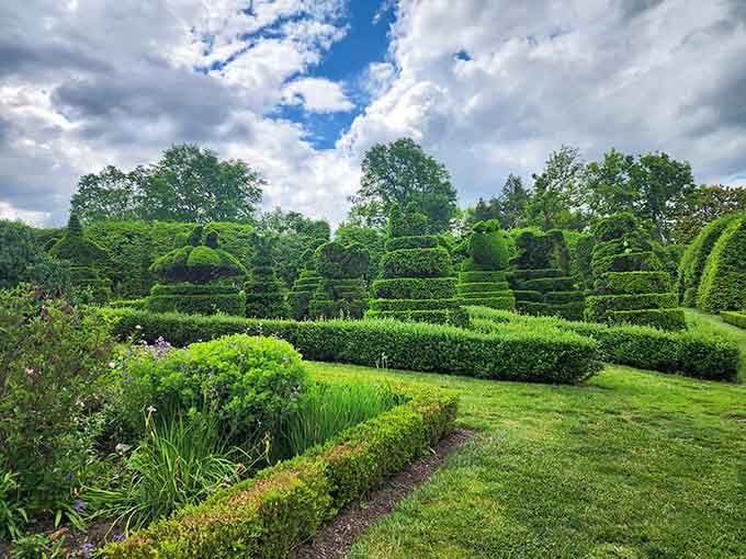 These perfectly sculpted green walls prove that some people take their yard work very, very seriously.