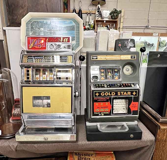 These vintage one-armed bandits once promised jackpots in smoky casinos, now they're conversation starters for your den.