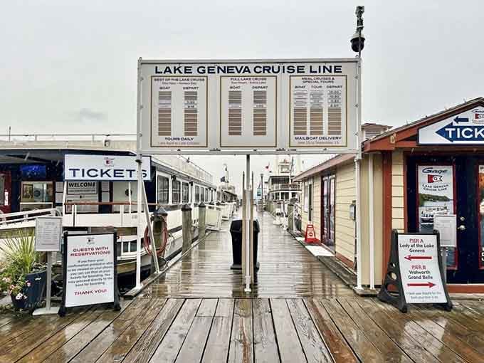 The charming wooden pier welcomes you to an adventure that's been delighting visitors for generations.
