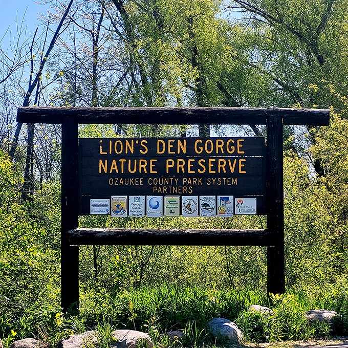 The official welcome sign promises nature, and boy does it deliver on that promise with interest.