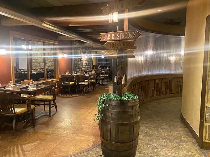 Wood beams and warm lighting create the kind of atmosphere where good meals become great memories.