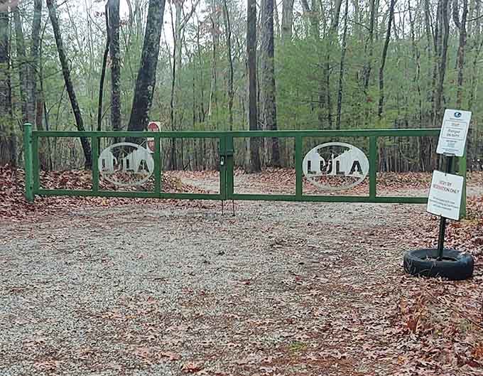 That green gate is your portal to paradise, opening only on select weekends throughout the year.