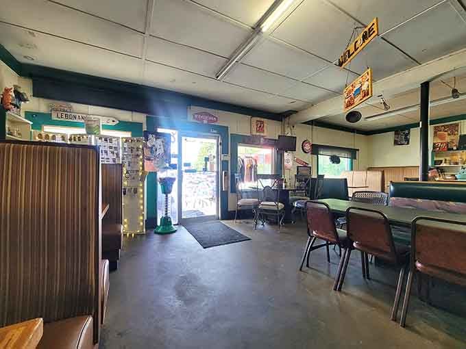 Step inside where vintage charm meets serious comfort food, no Instagram filters needed for this authentic atmosphere.