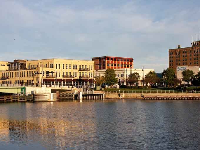 Golden hour hits the riverfront like butter on warm bread, proving beauty doesn't require bankruptcy.