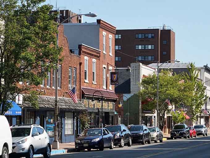 Tree-lined streets and local businesses create the kind of downtown where people still wave to each other.