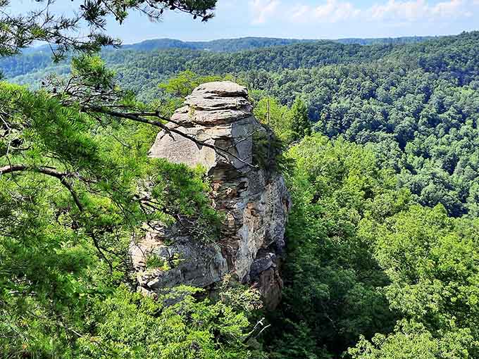 Balanced Rock looks like it's auditioning for a physics-defying magic show that's been running for millennia.