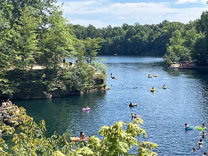 Those little islands dotting the quarry create natural hideaways that would make Tom Sawyer jealous.