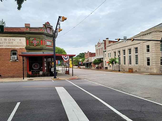 When a town's main intersection looks this peaceful, you know you've escaped the chaos successfully.