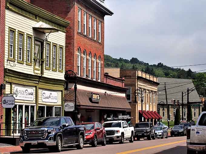 Downtown storefronts line up like old friends waiting to share stories over coffee and genuine conversation.