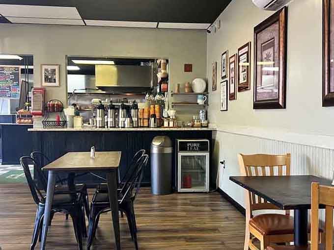 Simple tables, honest food, and none of that trendy industrial chic nonsense cluttering up the experience.