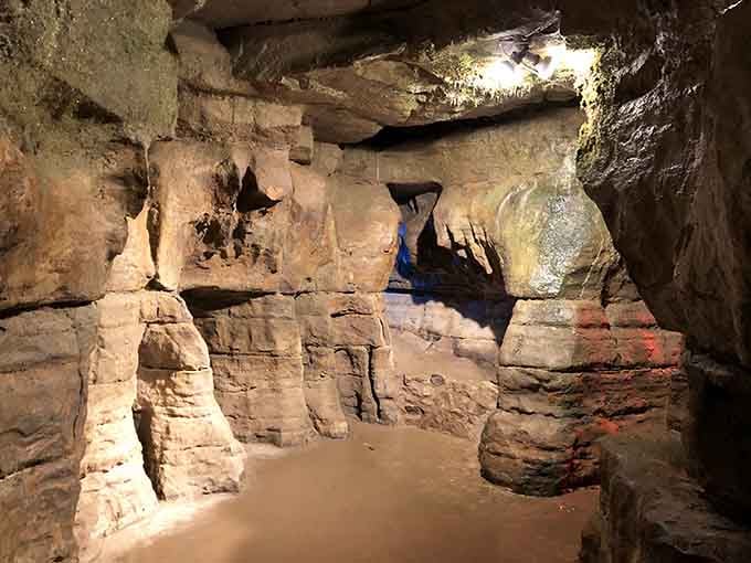 Layered limestone tells stories millions of years old, each stratum a chapter in Ohio's ancient history.