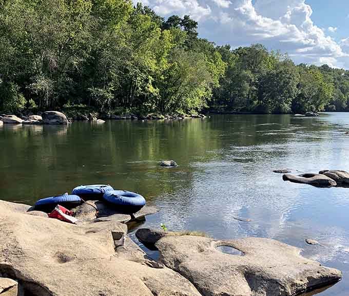 Rocky shores and calm waters create the perfect pit stop for catching your breath and your zen.