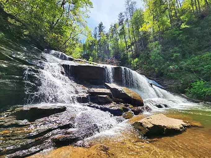 This multi-tiered masterpiece proves Georgia's mountains have serious waterfall game going on.