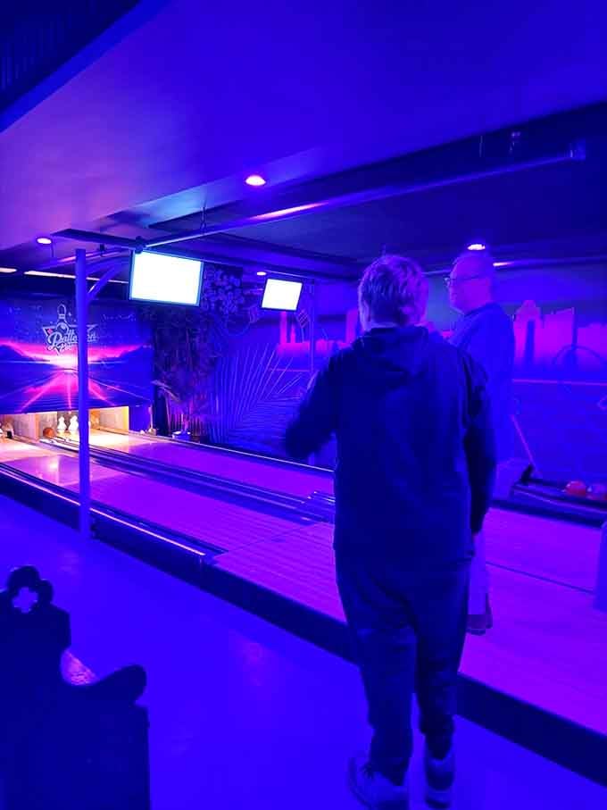 When someone asks what you're doing Friday night, just show them this glowing lane of pure entertainment possibilities.