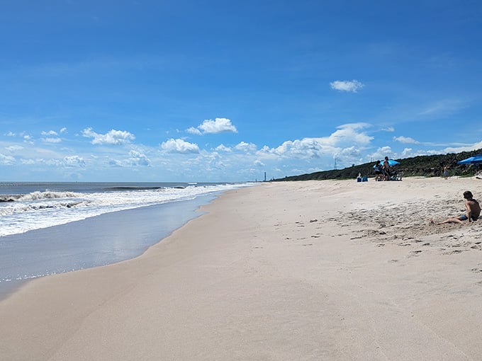 Miles of pristine sand stretch endlessly, proving that Florida still has secrets worth keeping quiet about.