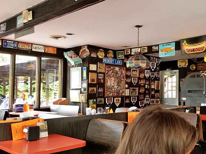 Walking into this memorabilia-filled dining room feels like your cool uncle's basement, if he served incredible burgers.
