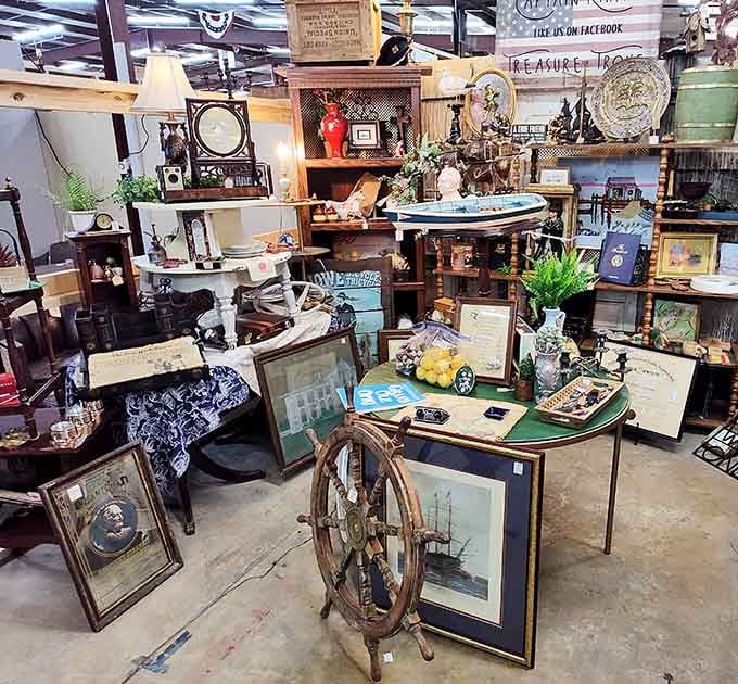One person's attic cleanout becomes your living room's next conversation starter in this glorious maze of vintage wonderland.