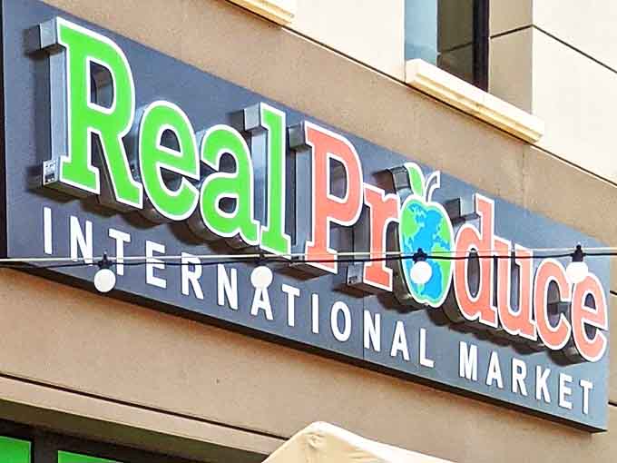 That colorful globe in the sign isn't just decoration, it's a promise that the world's flavors live here.