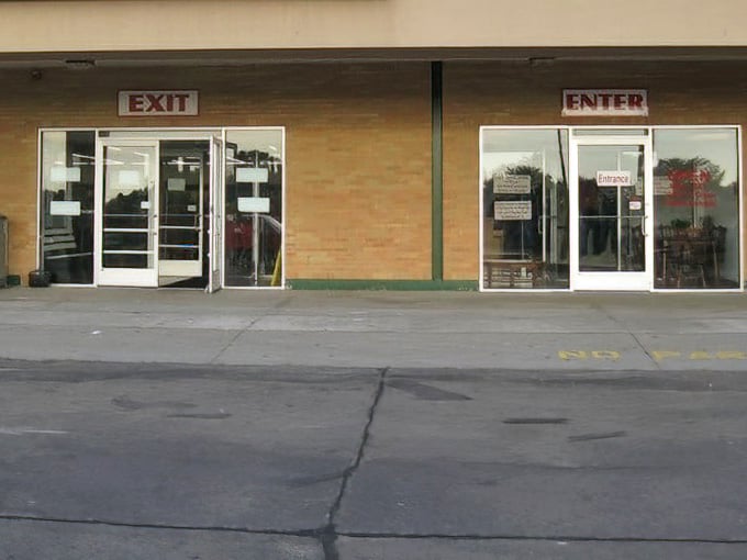 Two doors mean twice the opportunity to enter bargain paradise and leave with arms full of finds.