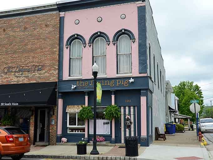 Downtown storefronts with character that chain stores could never replicate, no matter how hard they tried.