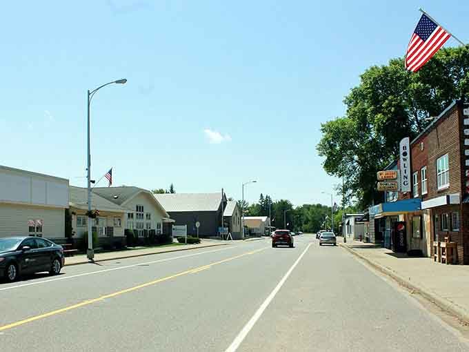 Downtown McGregor: where the speed limit is a suggestion and everyone actually waves back at strangers.