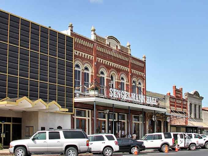 The Engelmann Building stands proud downtown, proving that Czech immigrants built things to last, unlike your smartphone battery.