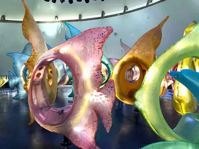 These rainbow-hued beauties spin and shimmer, proving carousels don't need horses when you've got tropical fish.
