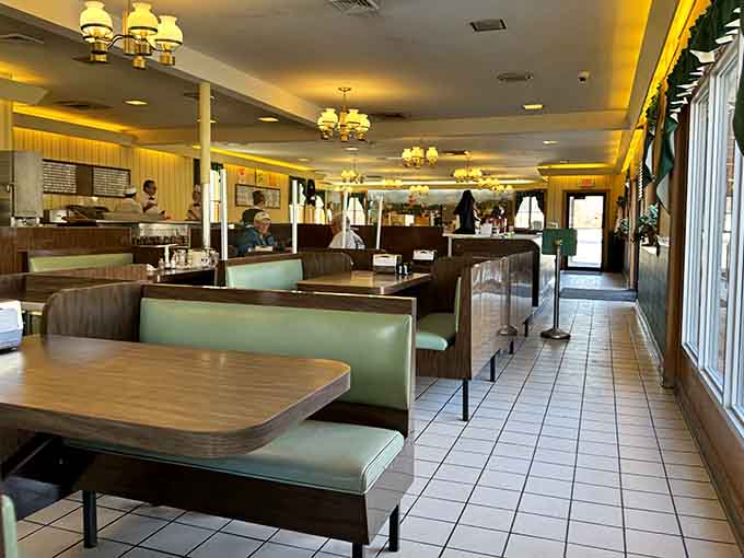 Classic booth seating where comfort meets nostalgia, and every meal feels like coming home to something wonderful.