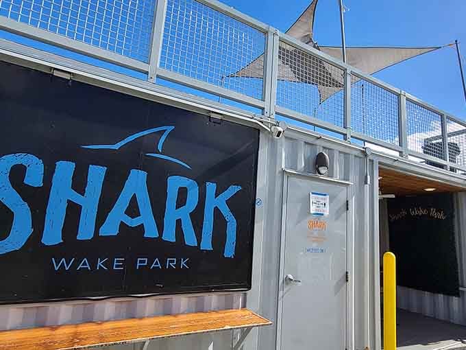 The Shark Wake Park 561 entrance promises adventure, and trust me, it delivers on every single bouncy promise.
