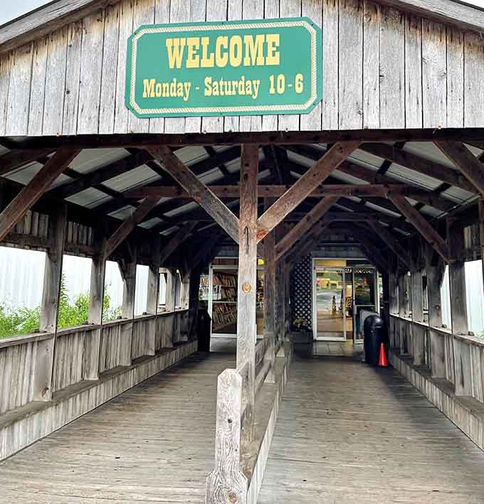 Cross this covered bridge and leave the 21st century behind, no DeLorean required for this time travel.