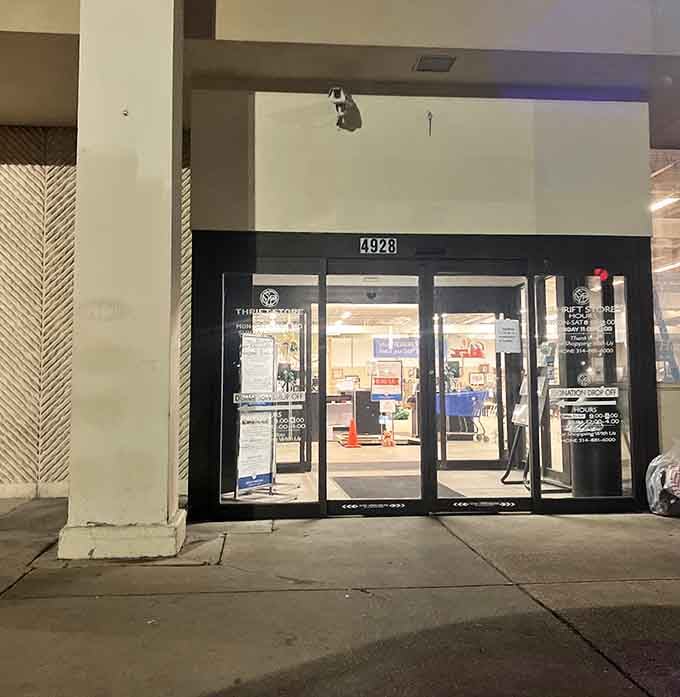 That unassuming entrance is your portal to bargain hunting bliss, where Saturday afternoons disappear faster than free samples at Costco.