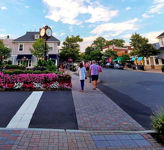 Downtown Spring Lake where even the flowers coordinate better than most wedding parties you've attended.