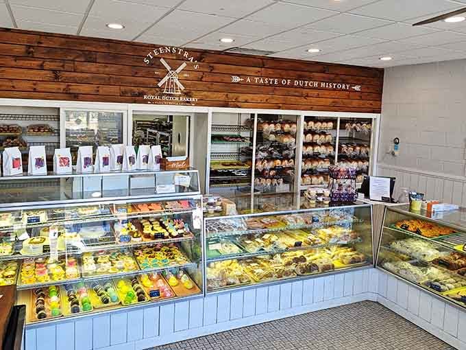 Display cases gleaming with Dutch delights that would make your grandmother's cookie jar jealous beyond measure.