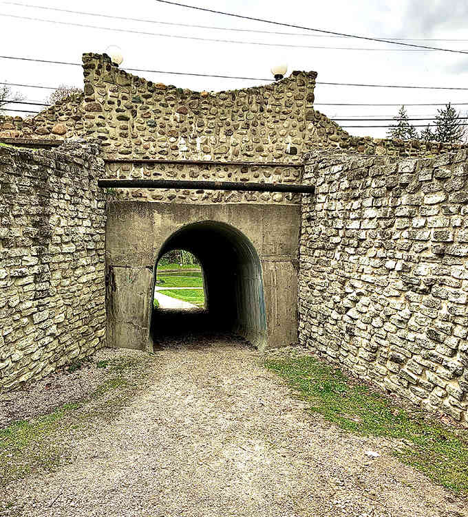 Walking through this stone archway feels like entering Narnia, except instead of a wardrobe, you used a car.