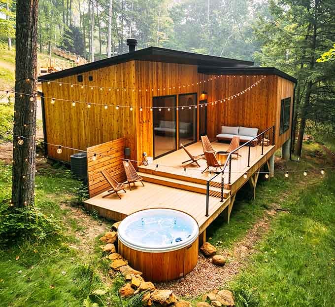That hot tub isn't just decoration&mdash;it's your new favorite room, conveniently located under the stars and trees.